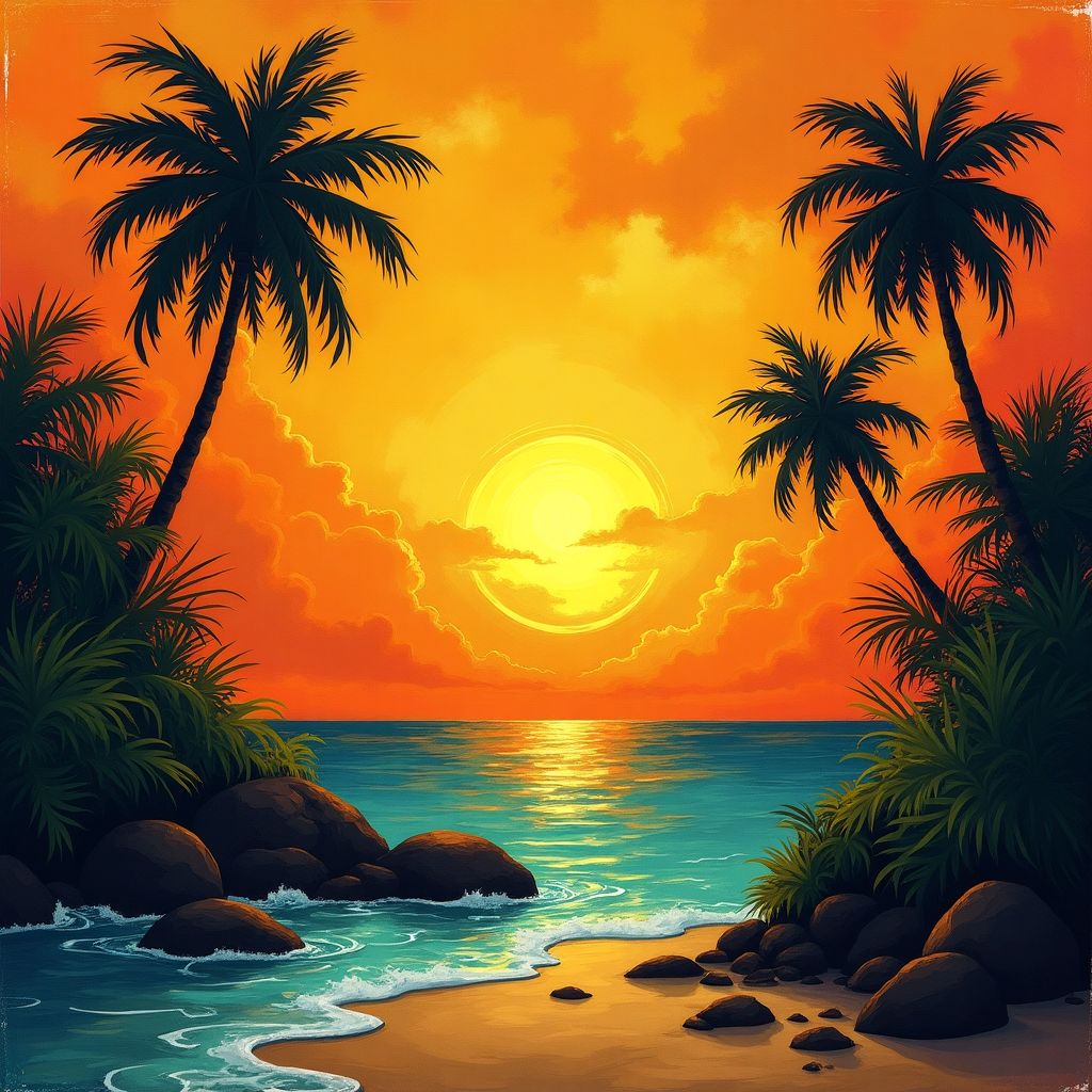 Free AI Stock Music: Tropical Serenity, Coastal Harmony, Sunset Chill ...